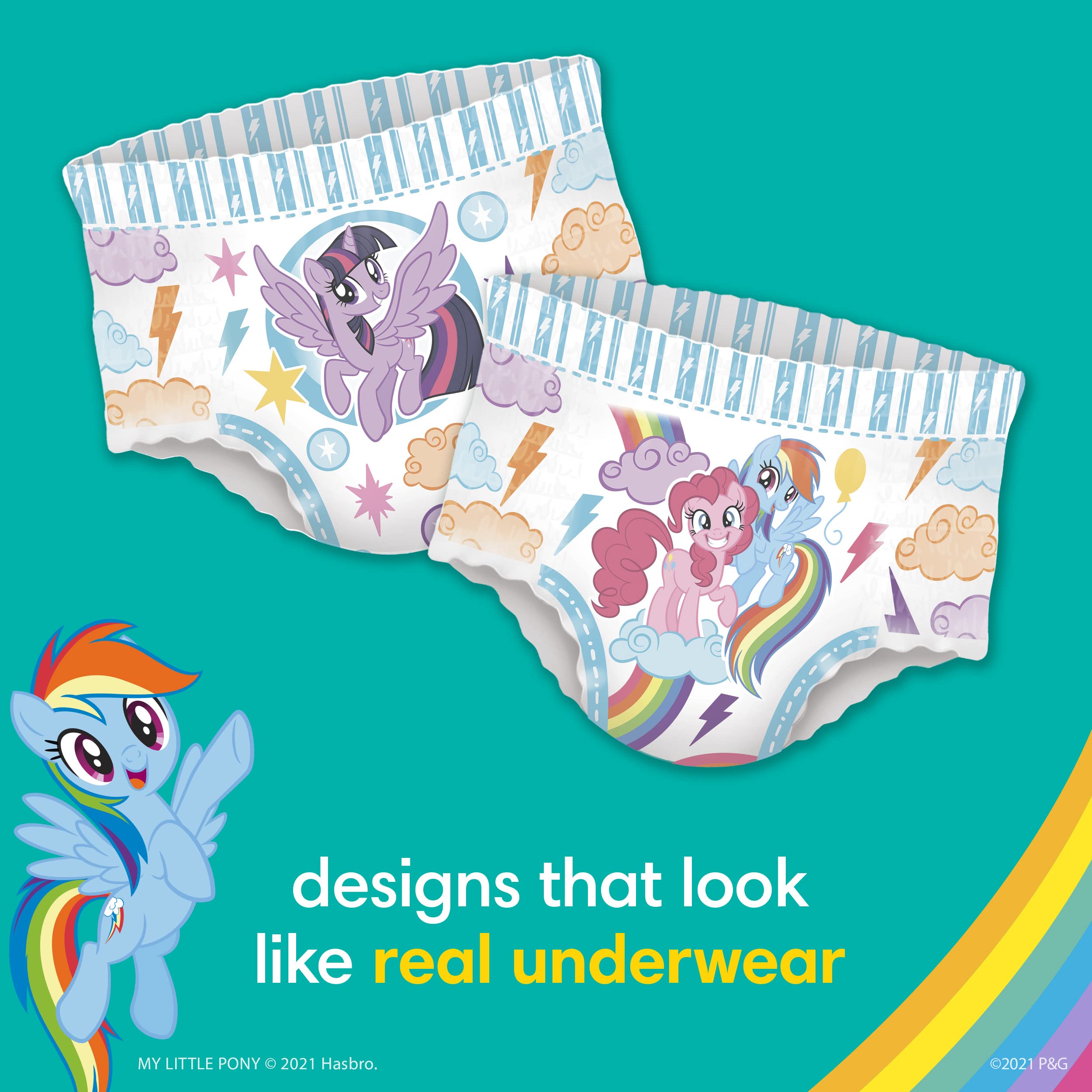 Pampers Training Pants - Easy Ups Girls & Boys - Size 2T-3T, 140 Count, My Little Pony Potty Underwear (Packaging May Vary)