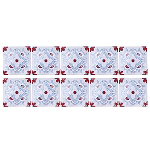 Ceramic Tile Stickers, Waterproof Wall Sticker Self Adhesive PVC for Floors for Bathroom