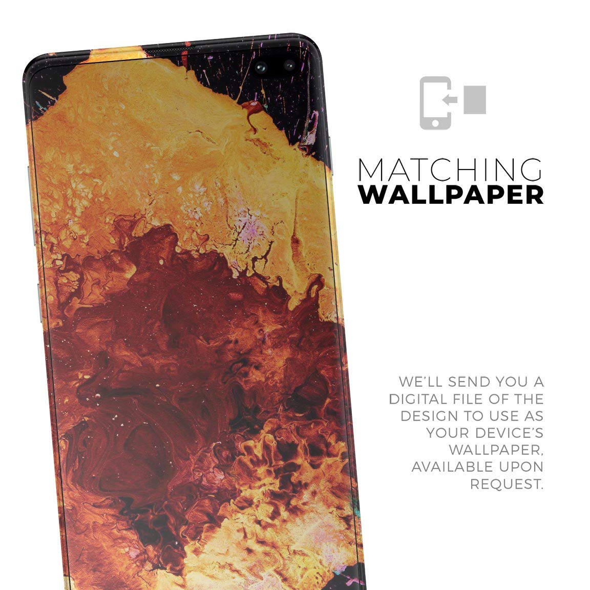 DesignSkinz Liquid Abstract Paint V18 Protective Vinyl Decal Wrap Skin Cover Compatible with The Samsung Galaxy S20 (Screen Trim & Back Glass Skin)