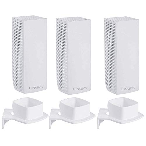 Koroao Wall Mount Holder for Linksys Velop Tri-Band AC2000/AC6600/AC4400/AC2200 Whole Home WiFi Mesh System by Koroao, Linksys Velop Mesh Router Holder(3PACK)