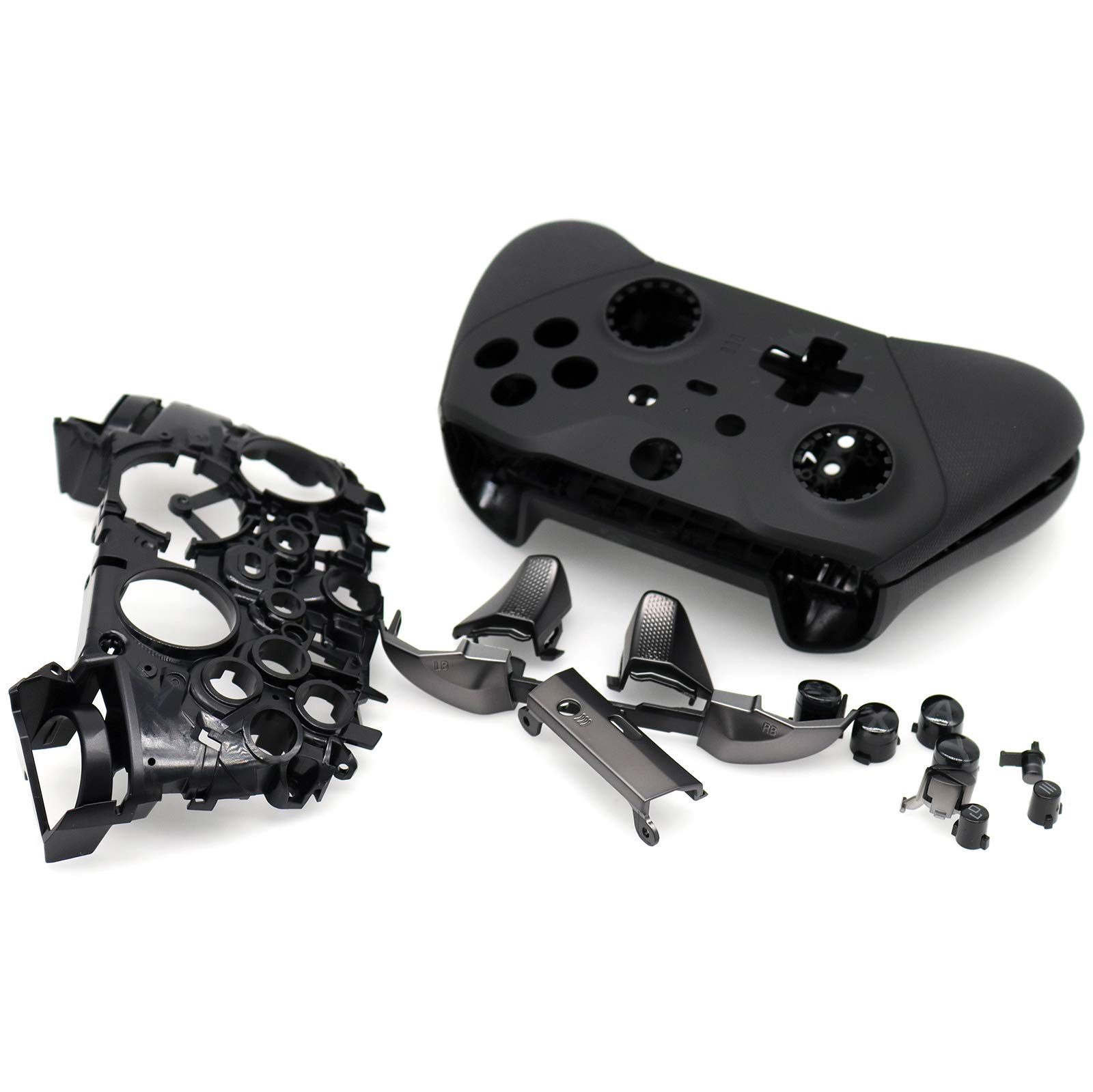 Deal4GO Full Shell Housing Case kit with RB LB Trigger Bumper Face Button Set Replacement for Xbox One Elite 2 Controller
