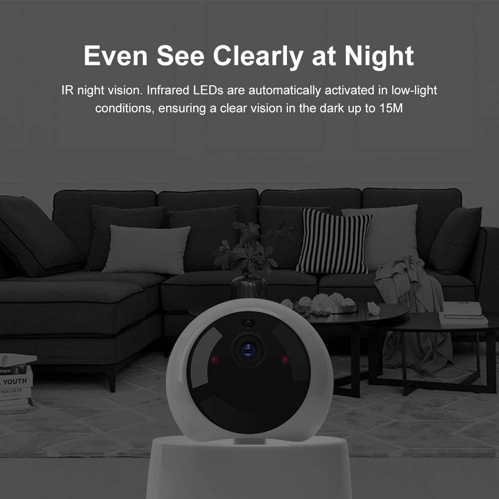 SONOFF 1080P HD Indoor Camera, Smart WiFi Home Security Camera with IR Night Version, Motion Detection, 2-Way Audio, Phone APP Control, Baby Monitor, Cloud Storage, GK-200MP2-B