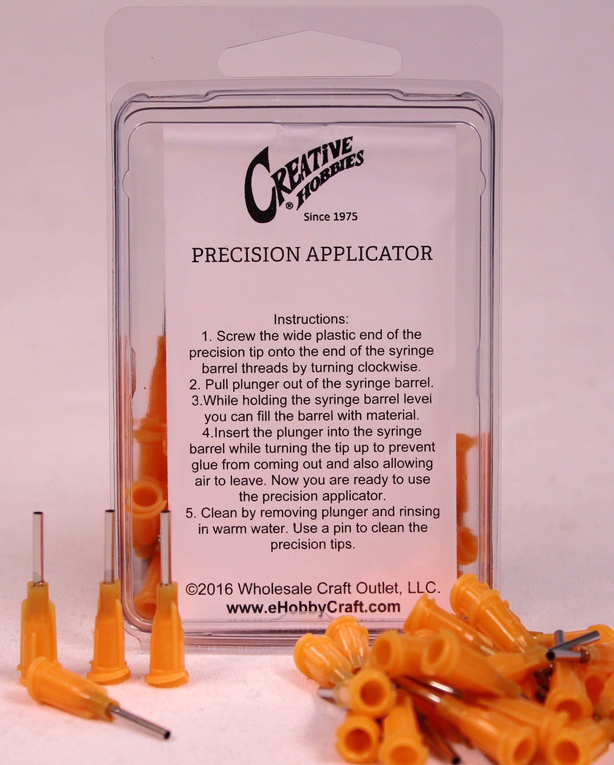 Creative Hobbies® 15 Gauge 0.5 Inch, Precision Applicator Dispenser Needle, Stainless Steel Blunt Tip, 50 Pieces in Storage Pack