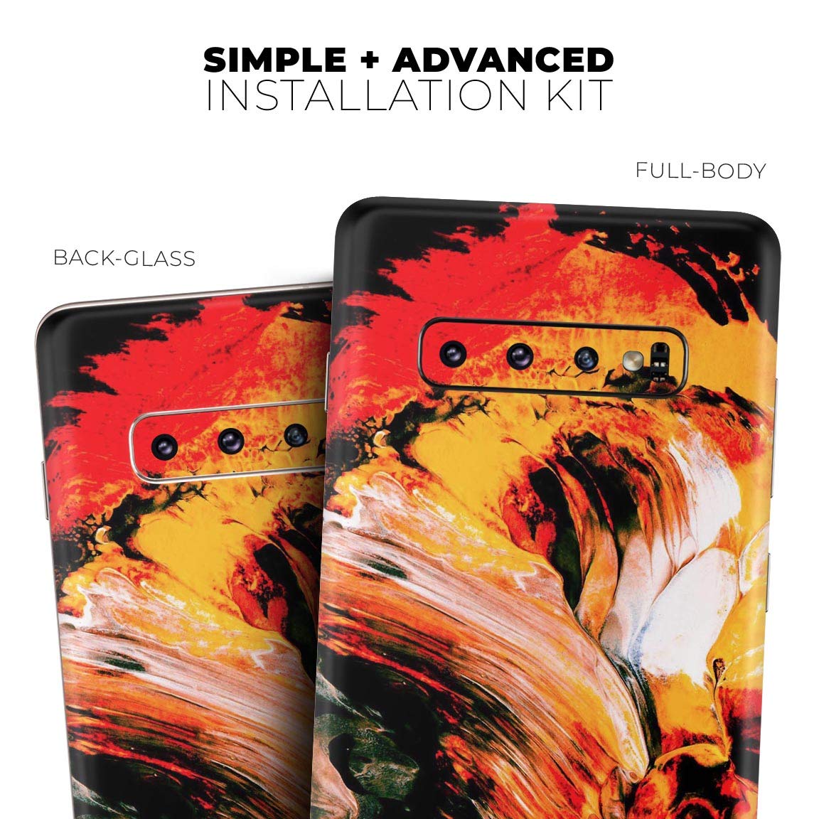 DesignSkinz Liquid Abstract Paint V69 Protective Vinyl Decal Wrap Skin Cover Compatible with The Samsung Galaxy S20 (Screen Trim & Back Glass Skin)