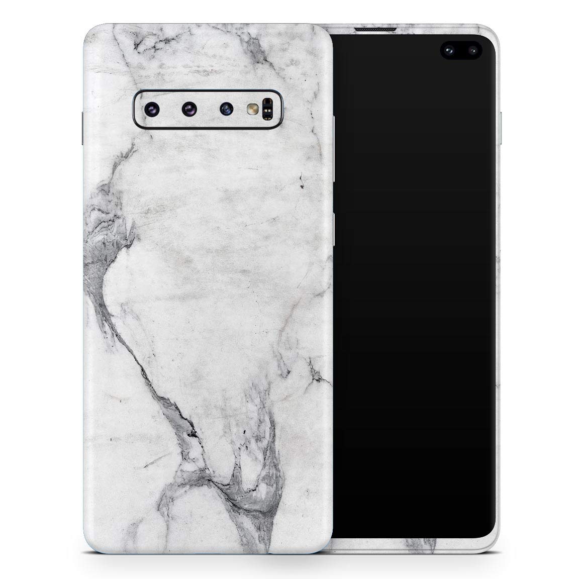 DesignSkinz White & Grey Marble Surface V1 Protective Vinyl Decal Wrap Skin Cover Compatible with The Samsung Galaxy S20 (Screen Trim & Back Glass Skin)