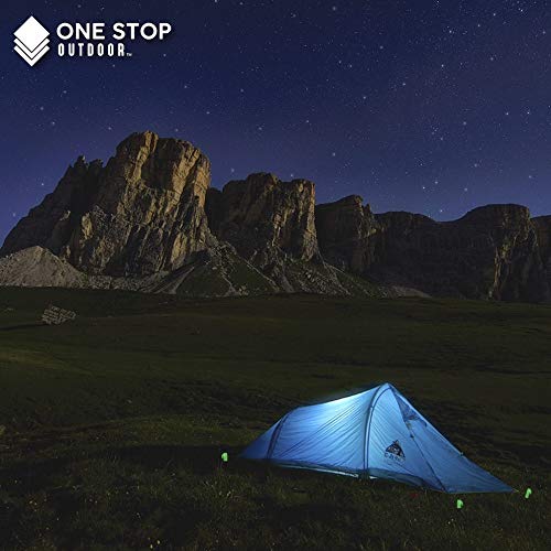 9" Inch (Glow in The Dark) Tent & Canopy Ground Stakes - Heavy Duty ABS Plastic, Camping & Outdoor Dirt & Sand Anchor Pegs (10)