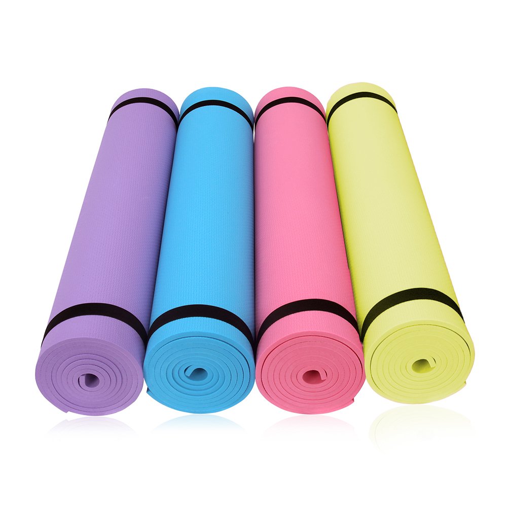 AlexGT Premium 4mm Thick Yoga Exercise Mat - Fitness Aerobic Gym Pilates Camping Mat - Non Slip