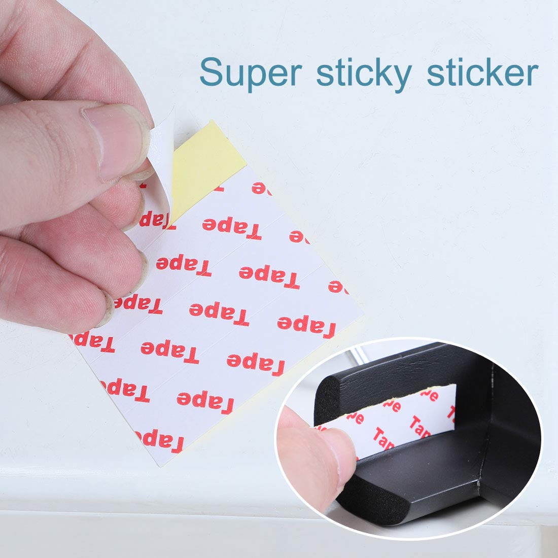 uxcell Foam Furniture Table Desk Edge Cover Pads Protector Corners Cushion Bumper Guard Black