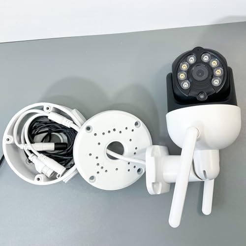 Universal Bullet Security Camera Junction Box Mount Bracket(8 Pack),Waterproof Aluminum Junction Box for IP Camera Electric Enclosure, Indoor/Outdoor Wall Ceiling Mount Hide Cable Junction Base Boxes