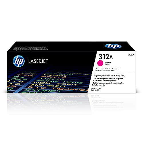 HP 312A Magenta Toner Cartridge | Works with HP Color LaserJet Pro MFP M476 Series | CF383A