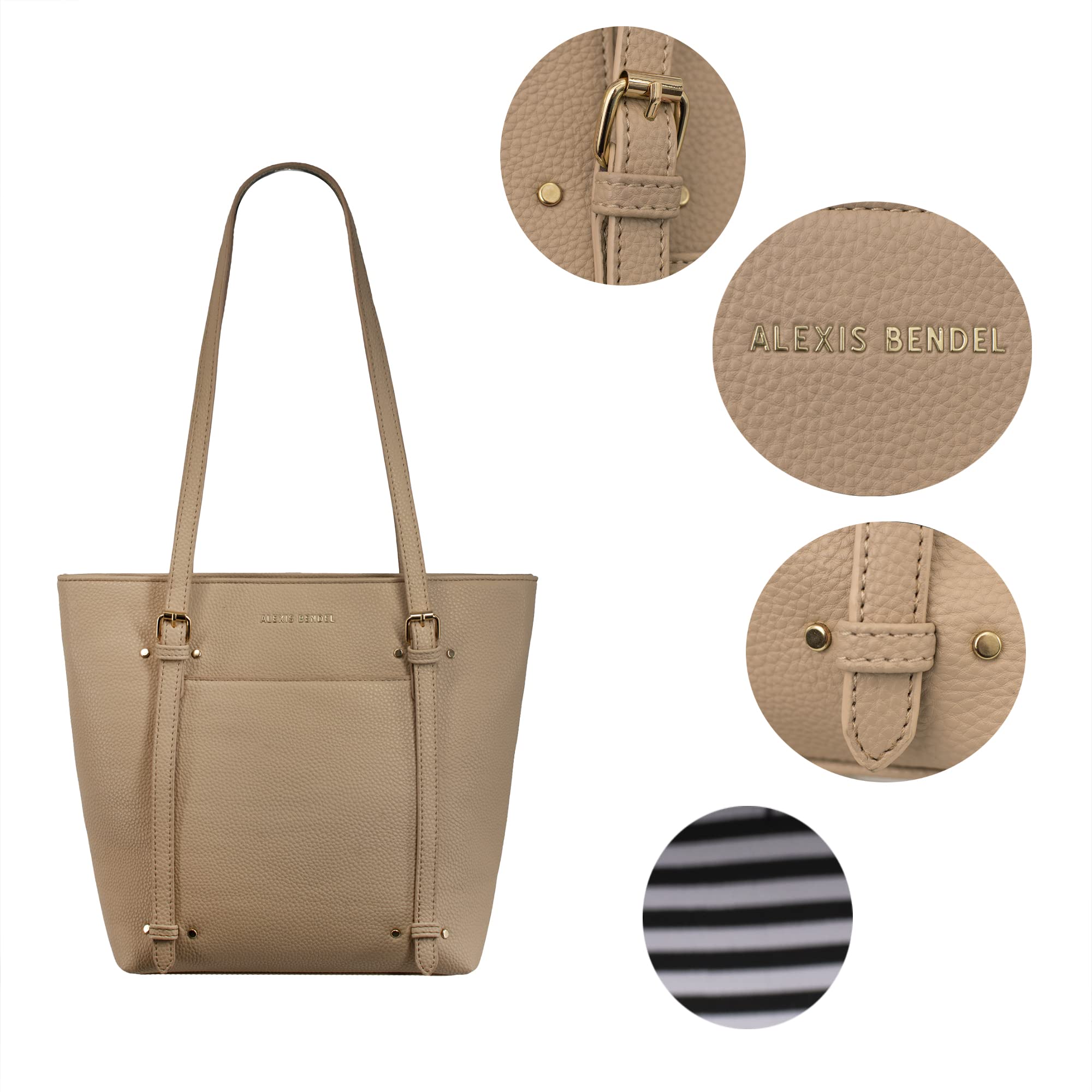 Alexis Bendel Women’s Handbag Vegan Leather Chic Tote Purse