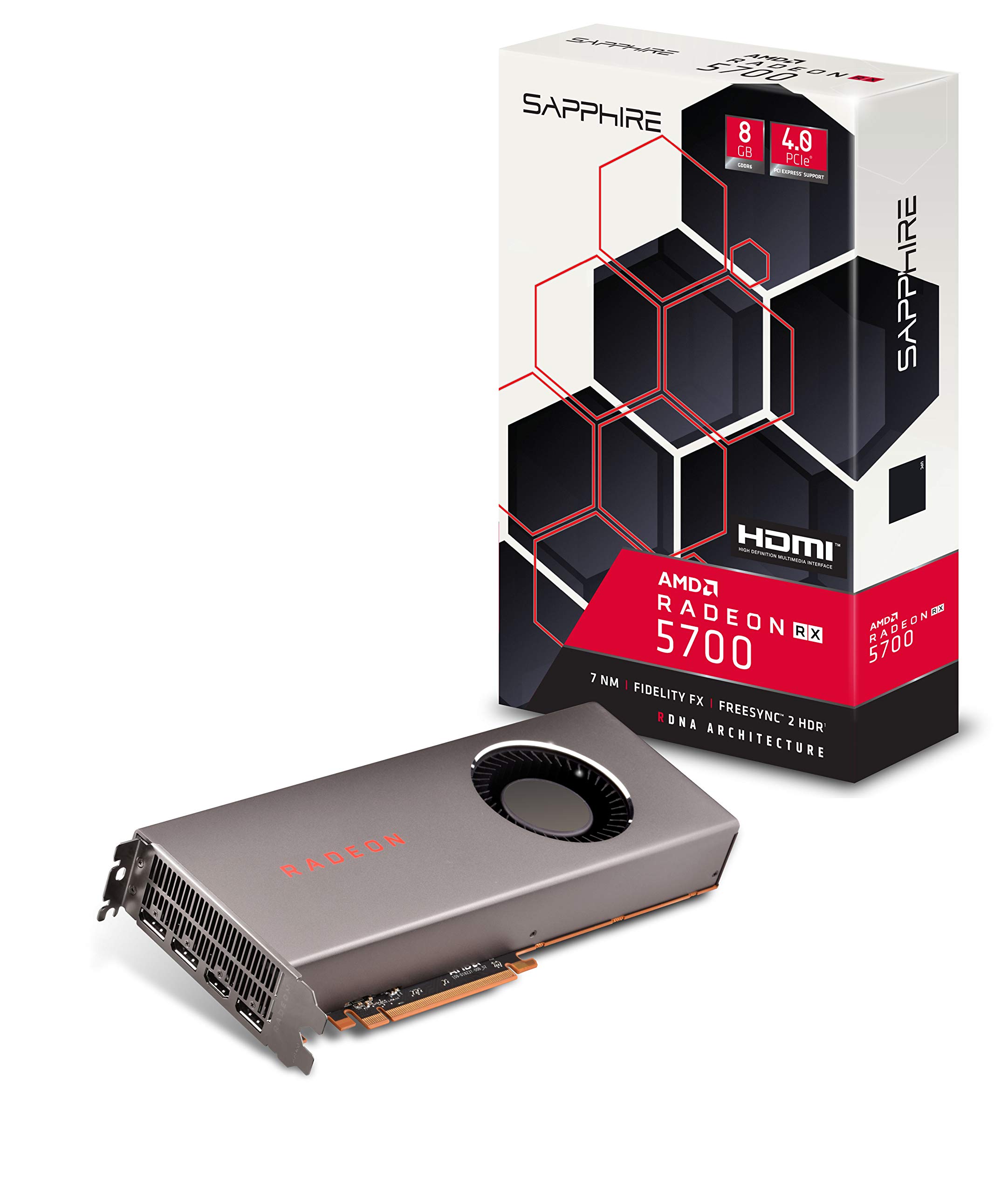 Sapphire Radeon Rx 5700 8GB GDDR6 HDMI/Triple DP (UEFI) PCI-E Graphics Card