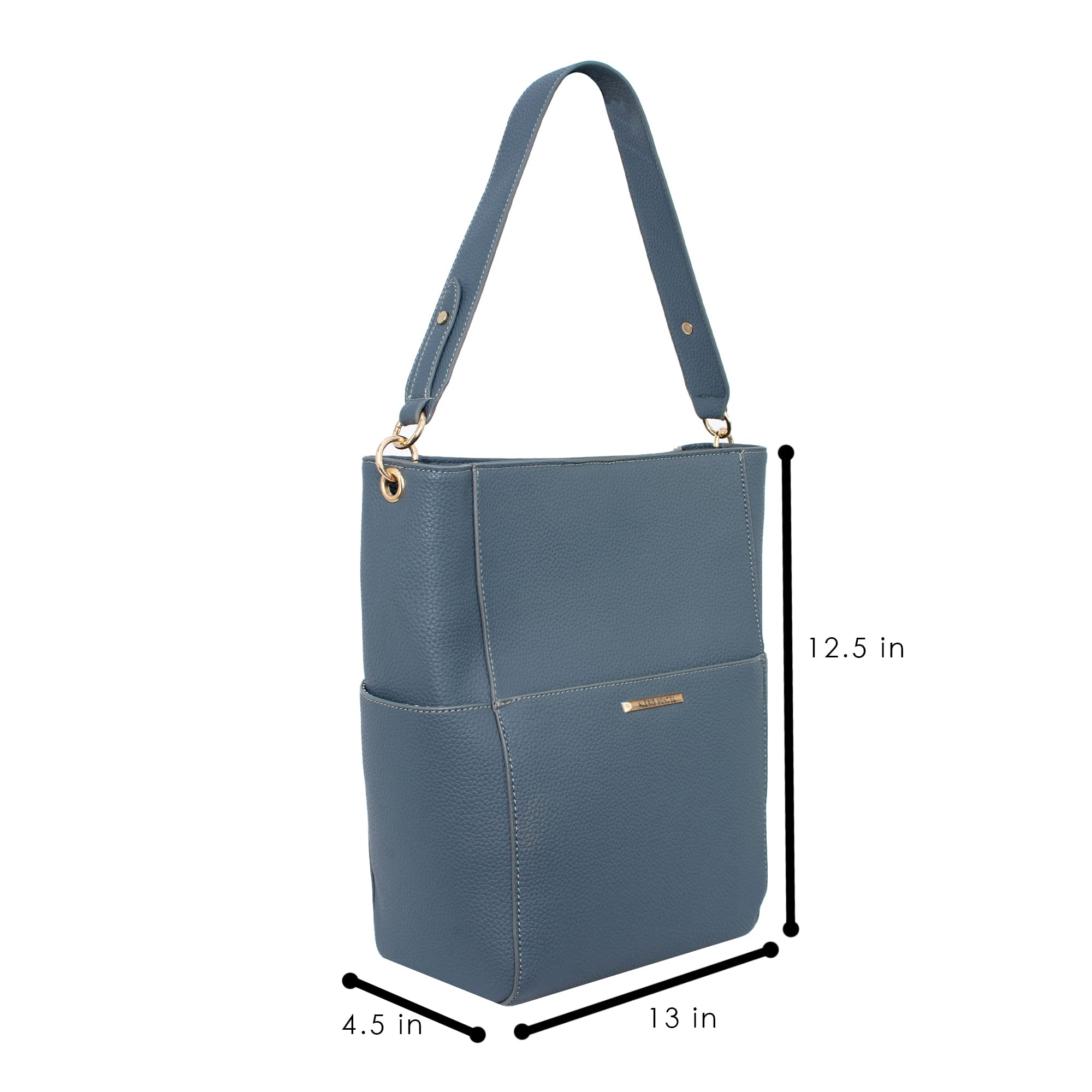 Alexis Bendel Women’s Vegan Leather North/South Tall Hobo Handbag
