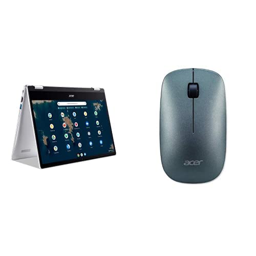 Acer Chromebook Spin CP314-1H-P9G7, Intel Pentium Silver N6000, 14' HD IPS Gorilla Glass Touch Dis, 4GB LPDDR4X, 128GB eMMC, Intel Wi-Fi 6 AX201-Acer Mist Green M502 Wireless