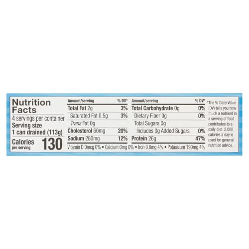 Bumble Bee Chunk White Albacore Tuna in Water, 5 oz Cans (Pack of 4) - Wild Caught Tuna - 20g Protein per Serving - Non-GMO Project Verified, Gluten Free, Kosher - Great for Tuna Salad & Recipes
