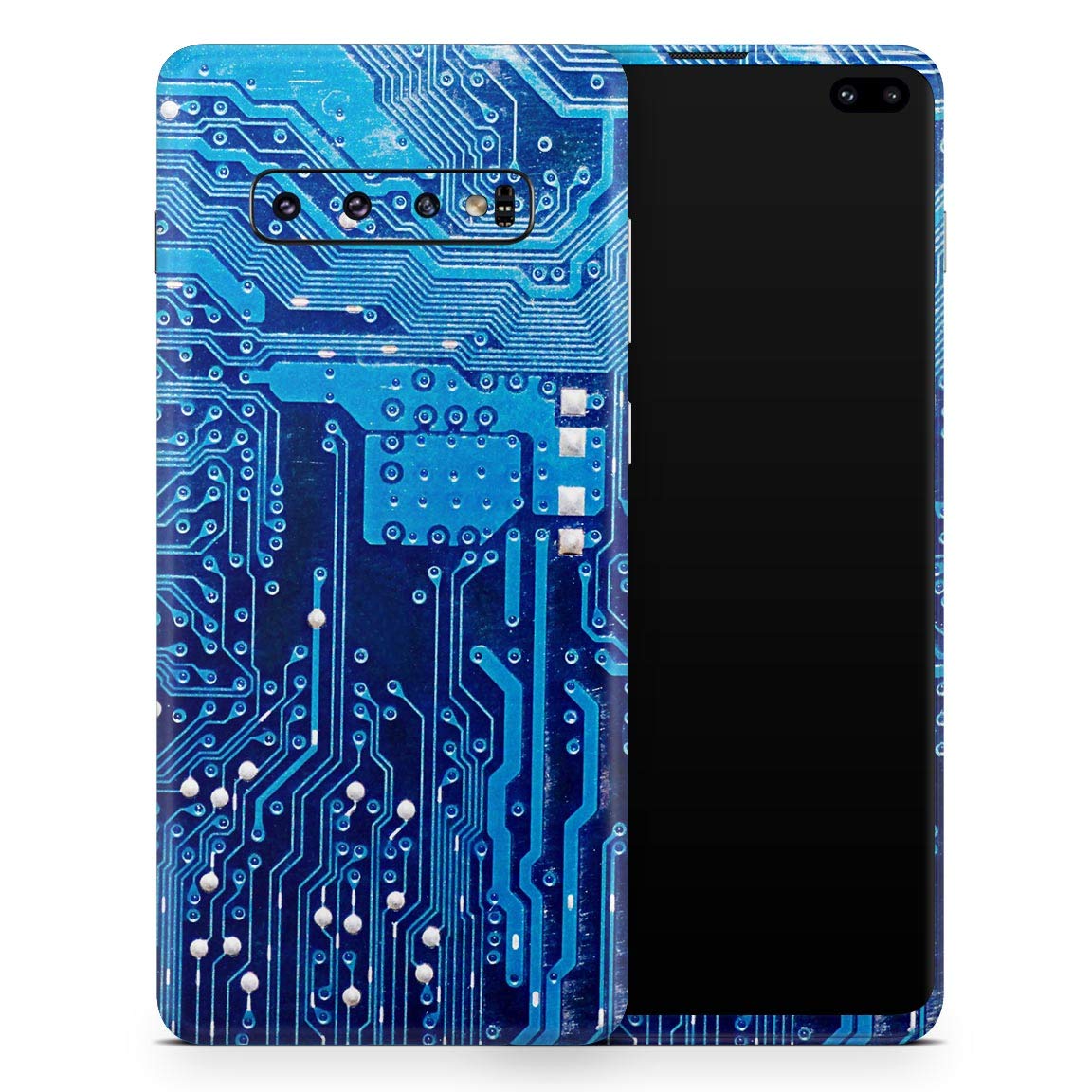DesignSkinz Blue Cirtcuit Board V1 Protective Vinyl Decal Wrap Skin Cover Compatible with The Samsung Galaxy S20 (Screen Trim & Back Glass Skin)