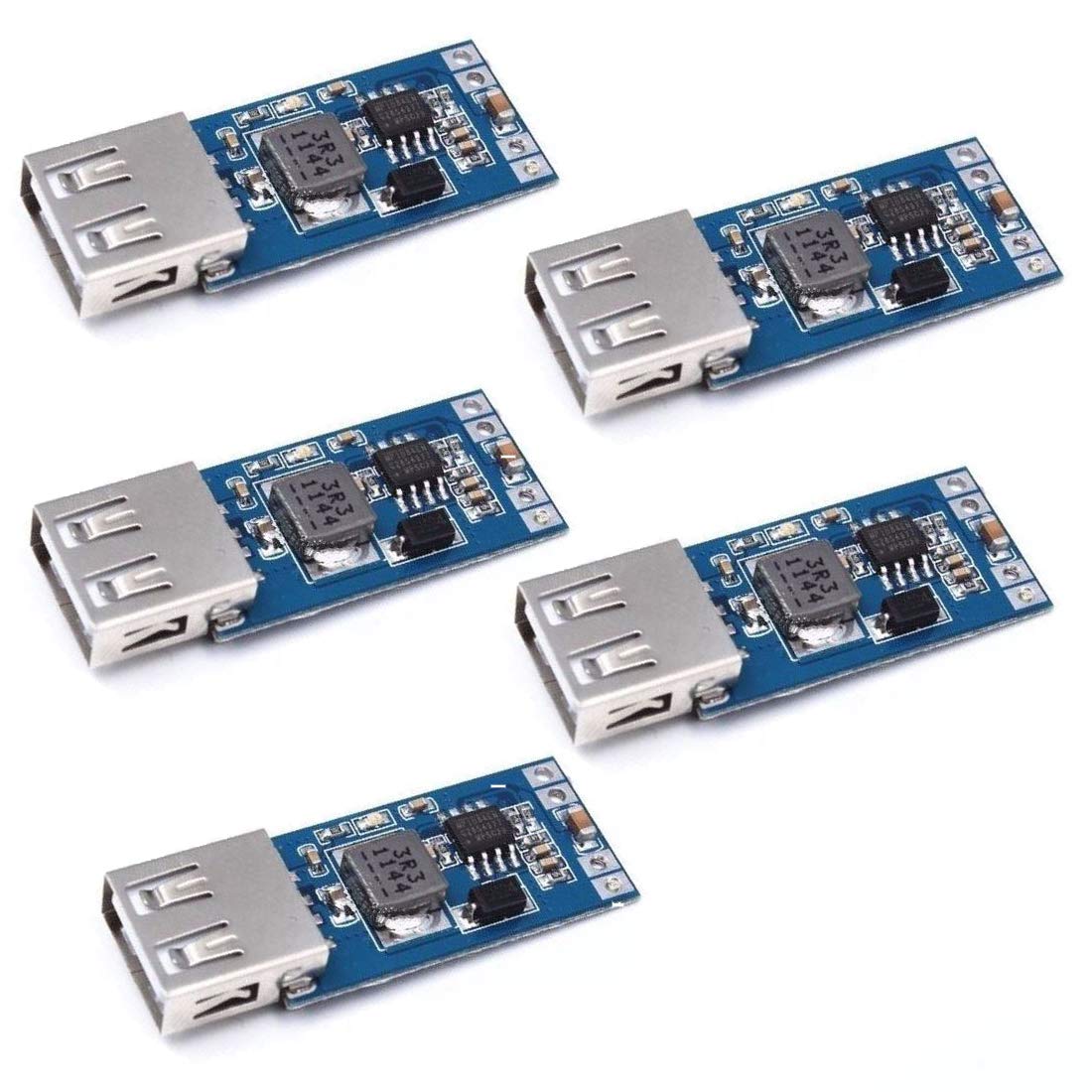HiLetgo 5pcs 3A DC-DC 9V/12V/24V to 5V Step Down Power Module USB Vehicle Car Charger