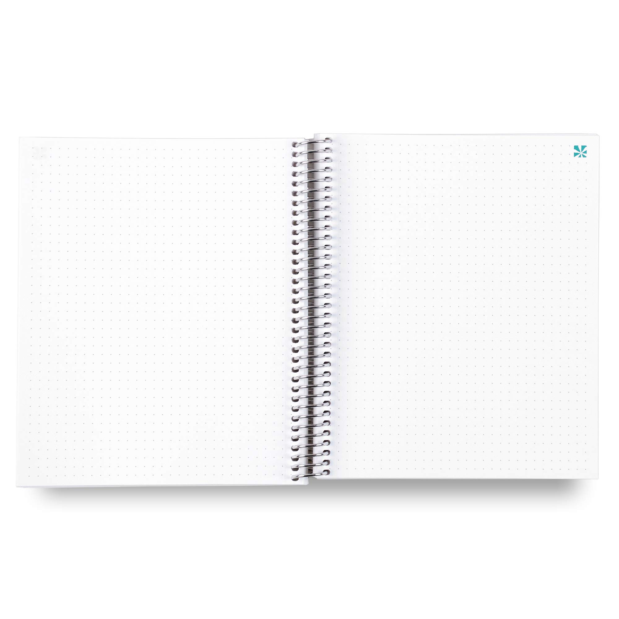 8.5" x 11" Spiral Bound Dot Grid Journal Notebook - Spiral Bound Tie Dye. 5mm Dot Grid. 160 Page Writing, Drawing & Art Notebook. 80Lb Thick Mohawk Paper. Stickers Included by Erin Condren.