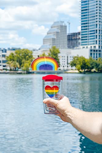 Tervis Pride Heart Made in USA Double Walled Insulated Tumbler Travel Cup Keeps Drinks Cold & Hot, 24oz, Classic