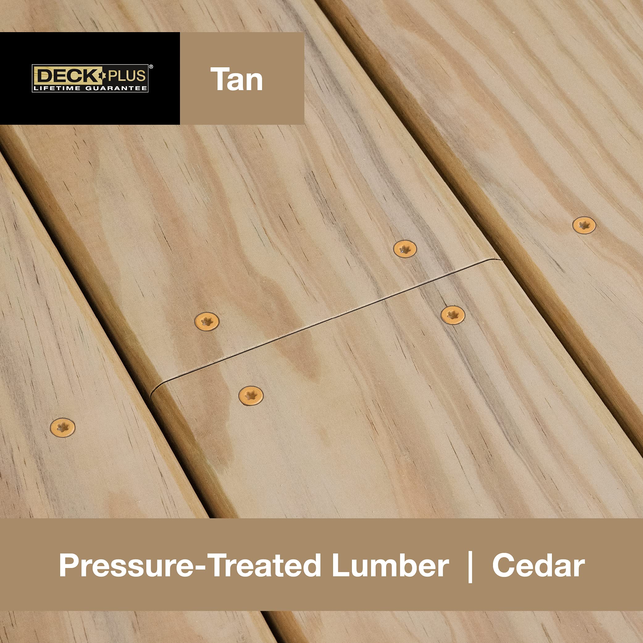 Deck Plus 48414 Wood Screws #8 x 2", Tan, 5lb Box