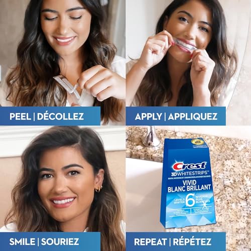 Crest 3d White Vivid Teeth Whitening Strips 10 Count