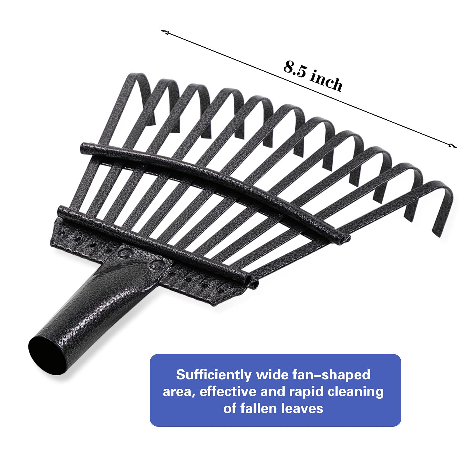 72 inch Adjustable Garden Rake Leaf, Collect Loose Debris Among Delicate Plants, Lawns and Yards, Expandable Head from 15inch to 72 inch. Ideal Garden Rake Tools