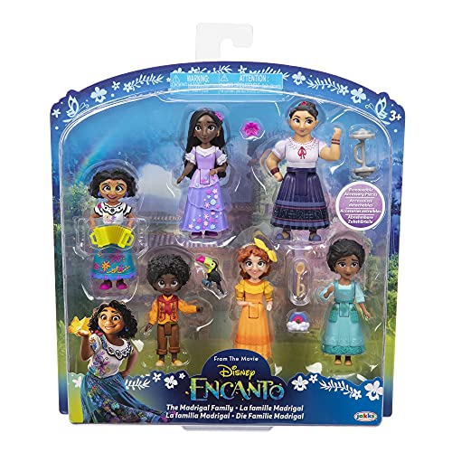 Disney Encanto Doll Figures, The Madrigal Family 6-Pack Set Each with an Accessory - Great to Play with The Casa Madrigal
