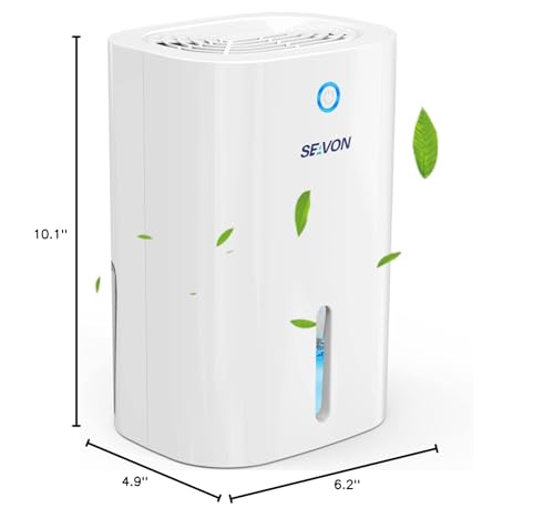 Dehumidifiers for Home, SEAVON Dehumidifier with Remote Controller, Working Modes Portable Dehumidifiers Perfect for Bedroom, Bathroom, Basement, RV