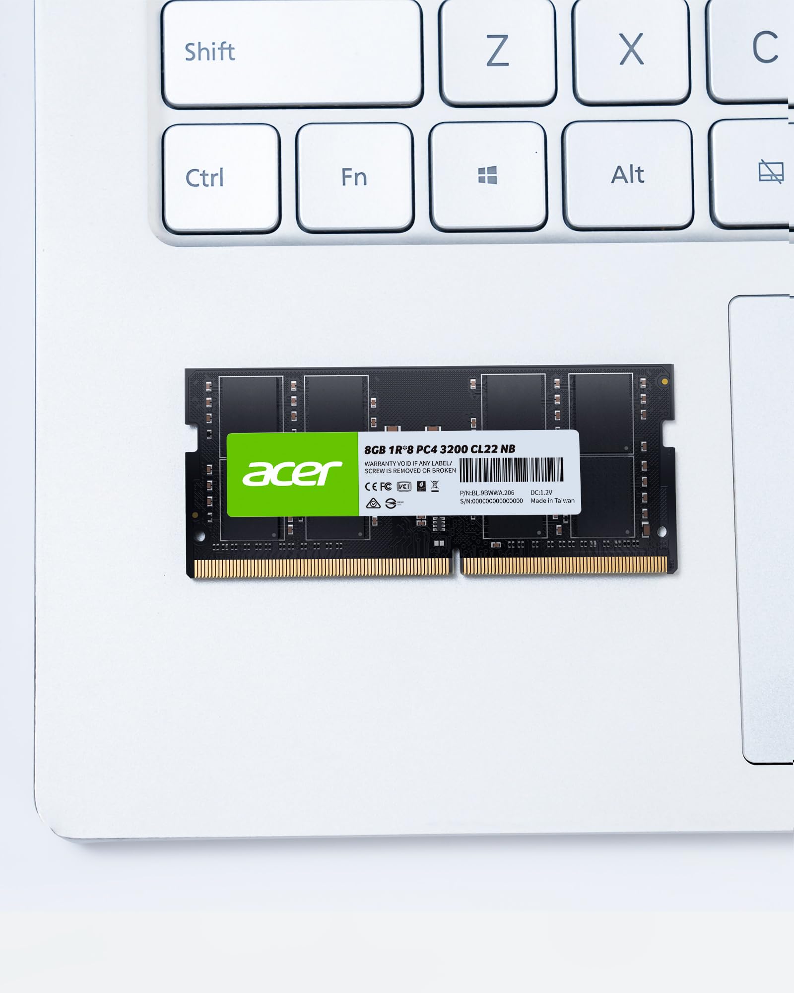 Acer SD100 8GB RAM DDR4 (1x8GB) Laptop Ram 3200 MHz SODIMM PC4-2500 CL22 Memory 1.2v - BL.9BWWA.206