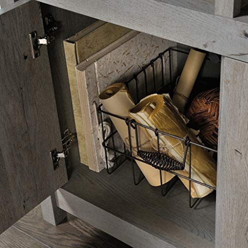 Sauder Cannery Bridge Storage Wall, L: 48.35" x W: 15.67" x H: 71.97", Mystic Oak