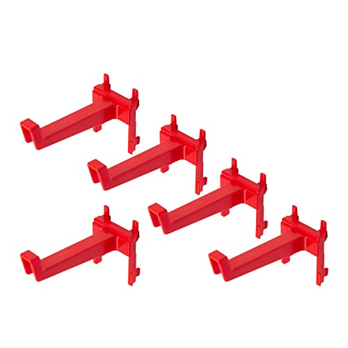 AMLESO 10 Pieces Wall Mounted Hole Board Hook Portable Garage Multifunction Easy to Install, Big Single Hook