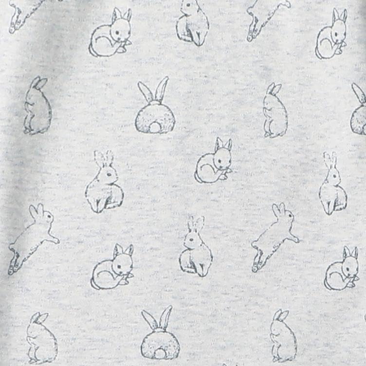 Owlivia 100% Organic Cotton Baby Long Sleeve Pajama Sets, Toddler Boy Girl 2-Piece Sleepwear(2 Years, Grey Rabbit)