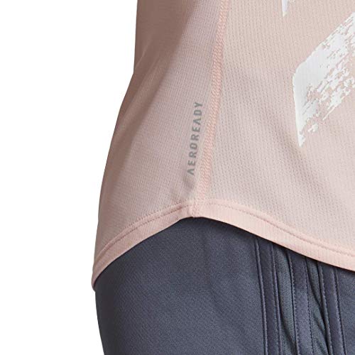 adidas womens 3-Stripes Personal Best Run It Tee Haze Coral Small