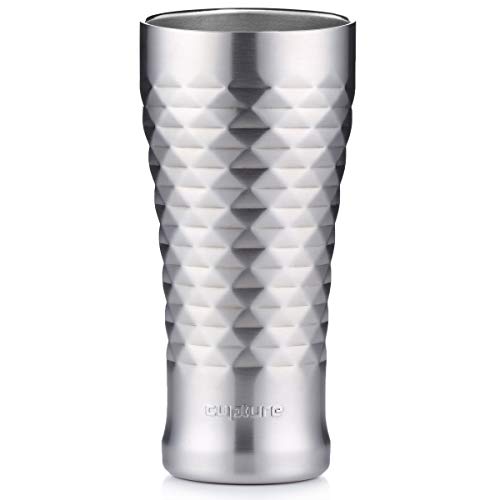 Cupture Double Walled Vacuum Insulated Pint Cup/Beer Mug - 16 oz (Quilted)