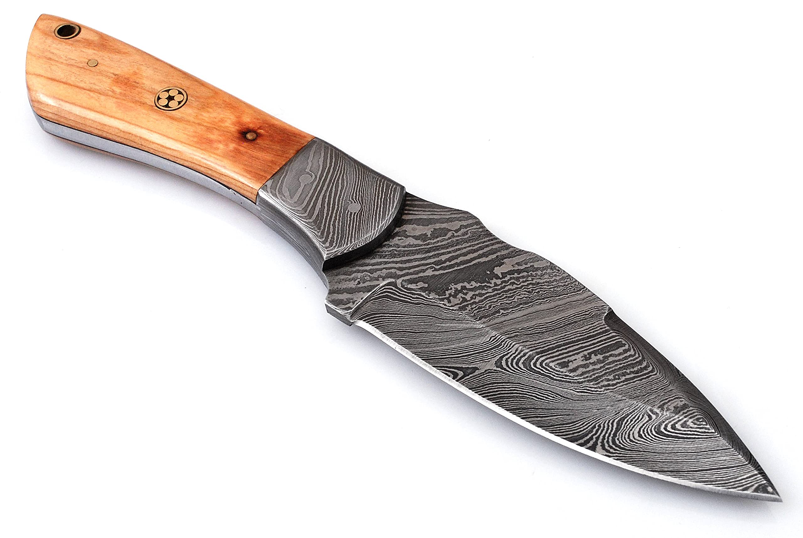 907 Custom Damascus Steel Fixed Blade Survival Full Tang Camping Knife with Sheath GladiatorsGuild (907)