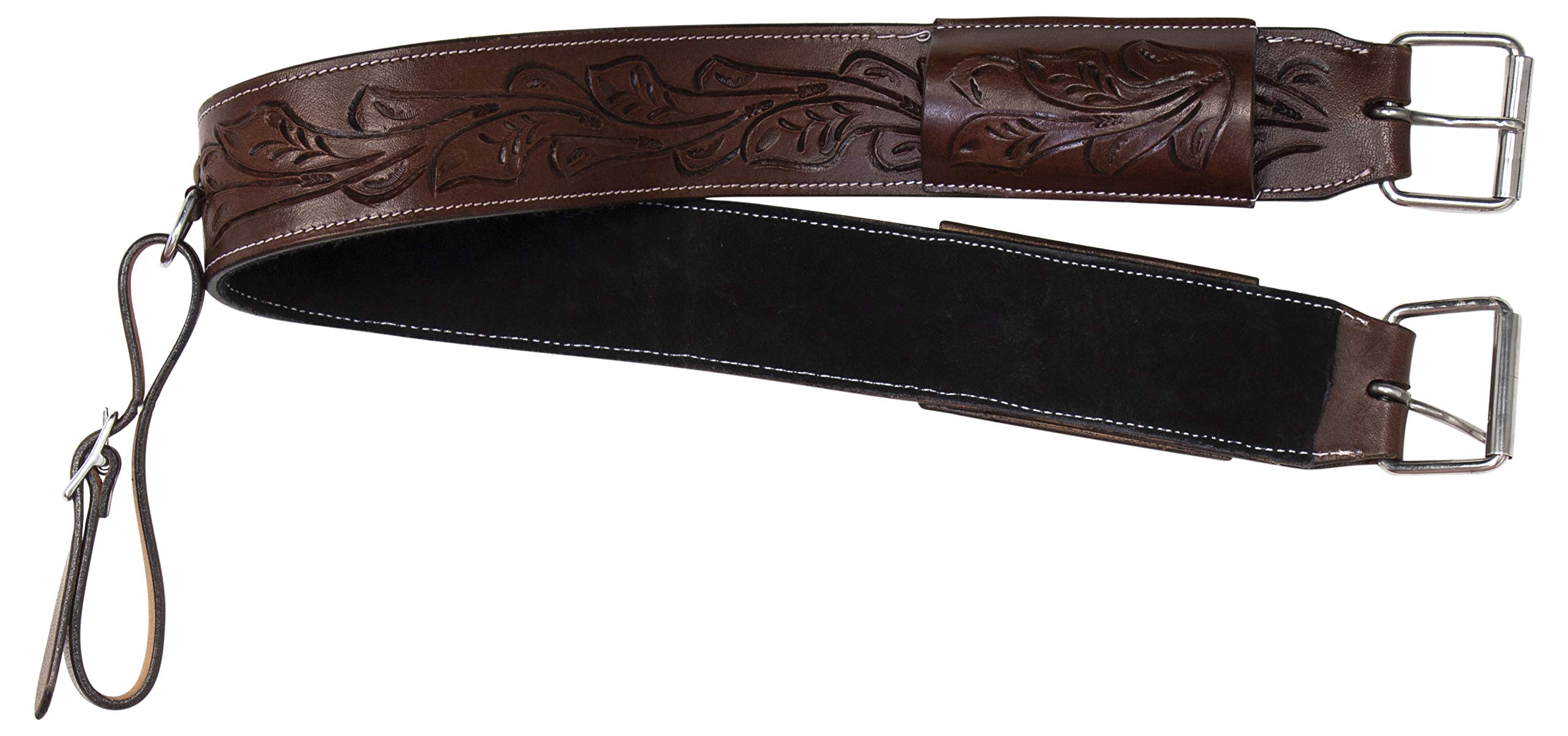 Acerugs New Medium Brown Leather Western Back Cinch Girth Rear Cinch Saddle Flank CINCHES (Standard)