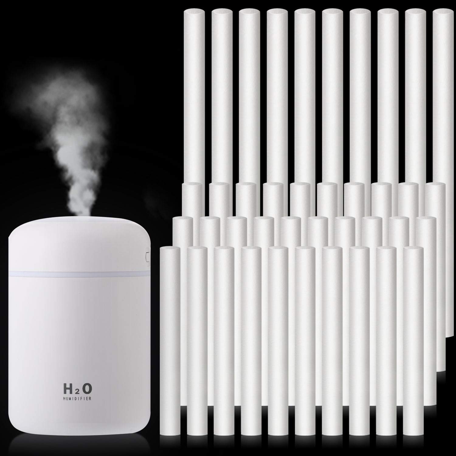 40 Pieces Humidifier Sticks Filter Refill Sticks Wicks Replacement for Portable Personal USB Powered Humidifiers in Office Home Bedroom, 2 Sizes