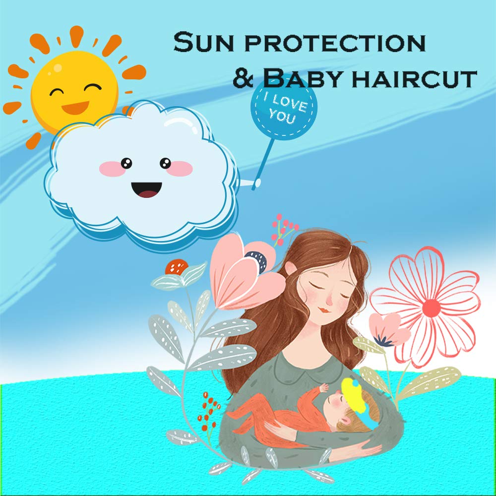 JenniferBaby Baby Toddler Kid Bath Cap,Bath Hat,Shower Cap,Bathing Protection for Showers Bathtub Sun Bathing, Hair Cutting/Trimming with Adjustable Strap (fits 14-23'' Head Circumference)