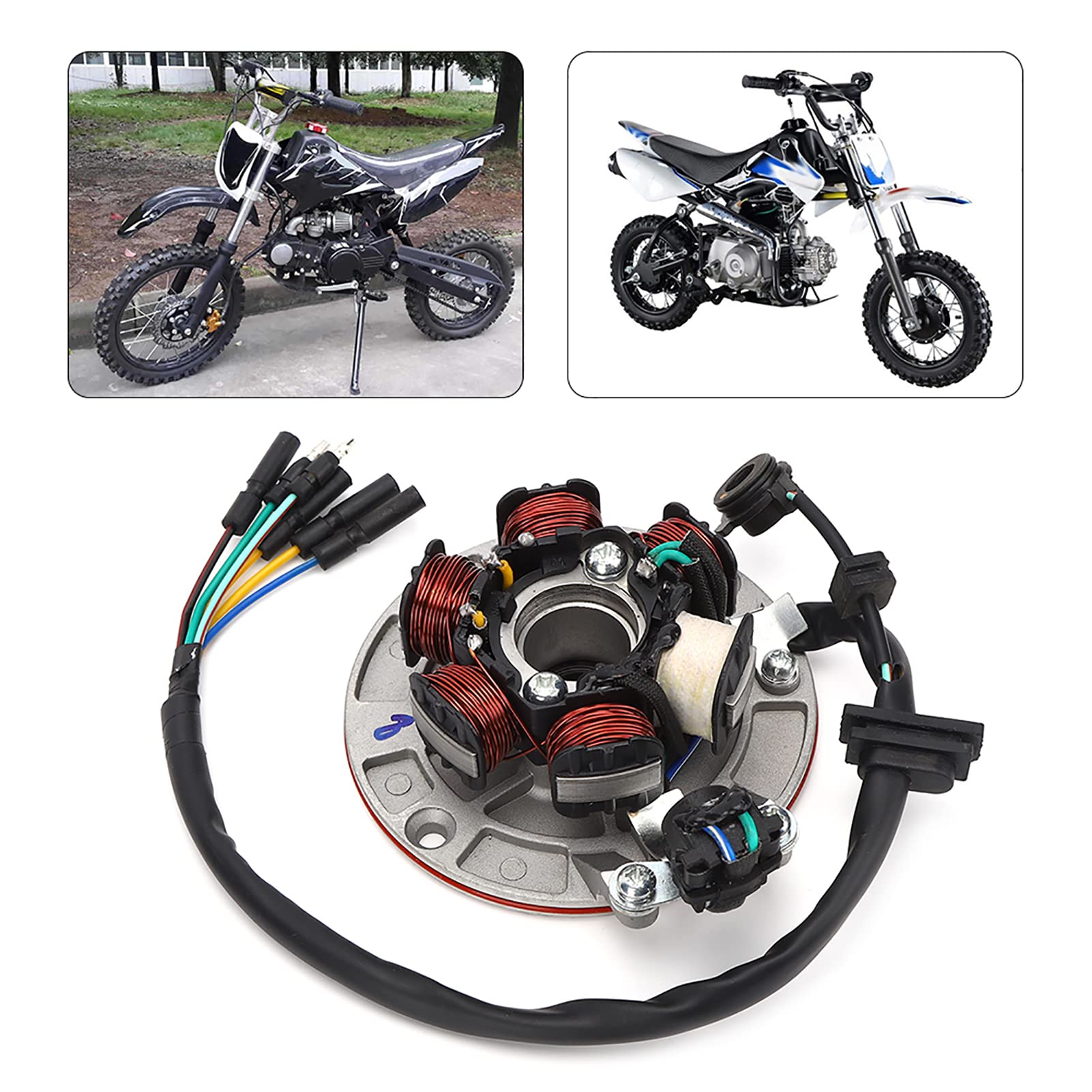 Acouto Magneto Stator Plate Ignition Stator Magneto Plate Magneto Stator Replace Fit for LIFAN YX 140cc Kick Start Engine PIT PRO Trail Dirt Bike