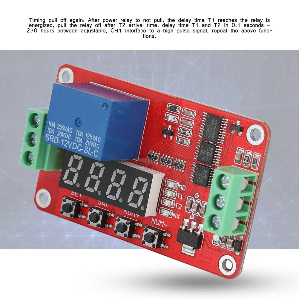 FRM01 Multifunction Infinite Loop Timing Self-Lock Relay Cycle Timer Module Automation Delay