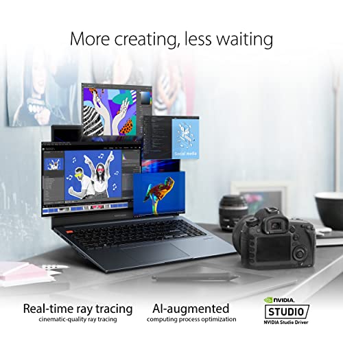 ASUS VivoBook Pro 15 Laptop, 15.6” FHD Display, Intel Core i7-12650H CPU, NVIDIA GeForce RTX 3050 GPU, 16GB RAM, 512GB SSD, Windows 11 Home, Quiet Blue, K6502ZC-DB74