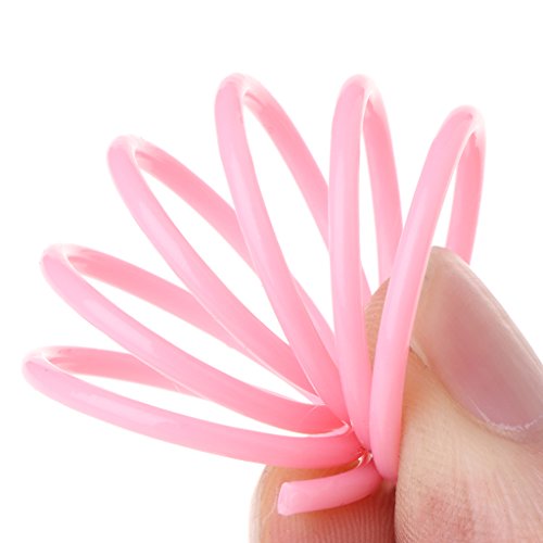 Poity 5 Pieces Cat Toys Colorful Spring Plastic Bounce Pet Random Color Wide Gauge Heavy Color Randomly 4.5x2.5cm(1.77x0.98in)