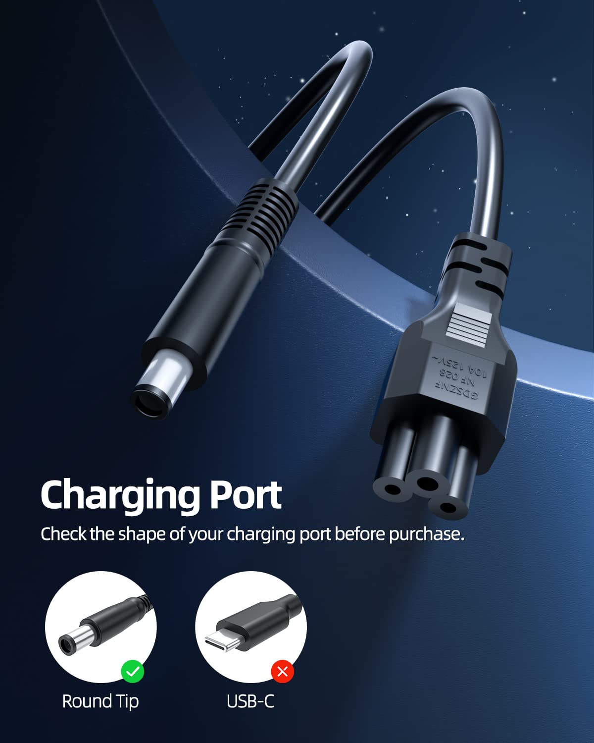 90W 65W AC Adapter Fit for Dell Latitude Laptop Charger, Fit for All Dell Latitude Series Round Connectors 19.5V 4.62A