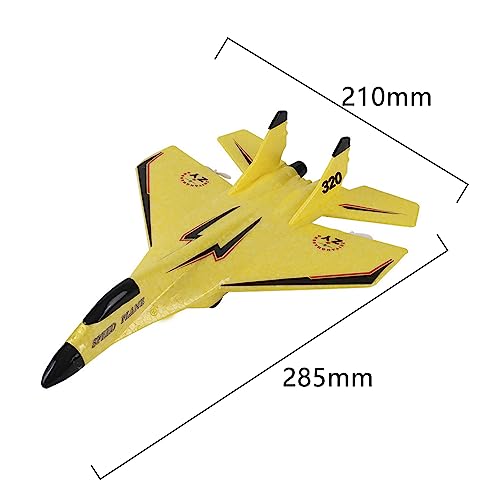 Bylesary Rc Airplane 2.4ghz Adults Kids with Controller Airliner Toy, with Light Foam Emulate Model Fighter, Easy Flying Anti-Crash Remote Control Aircraft Toys