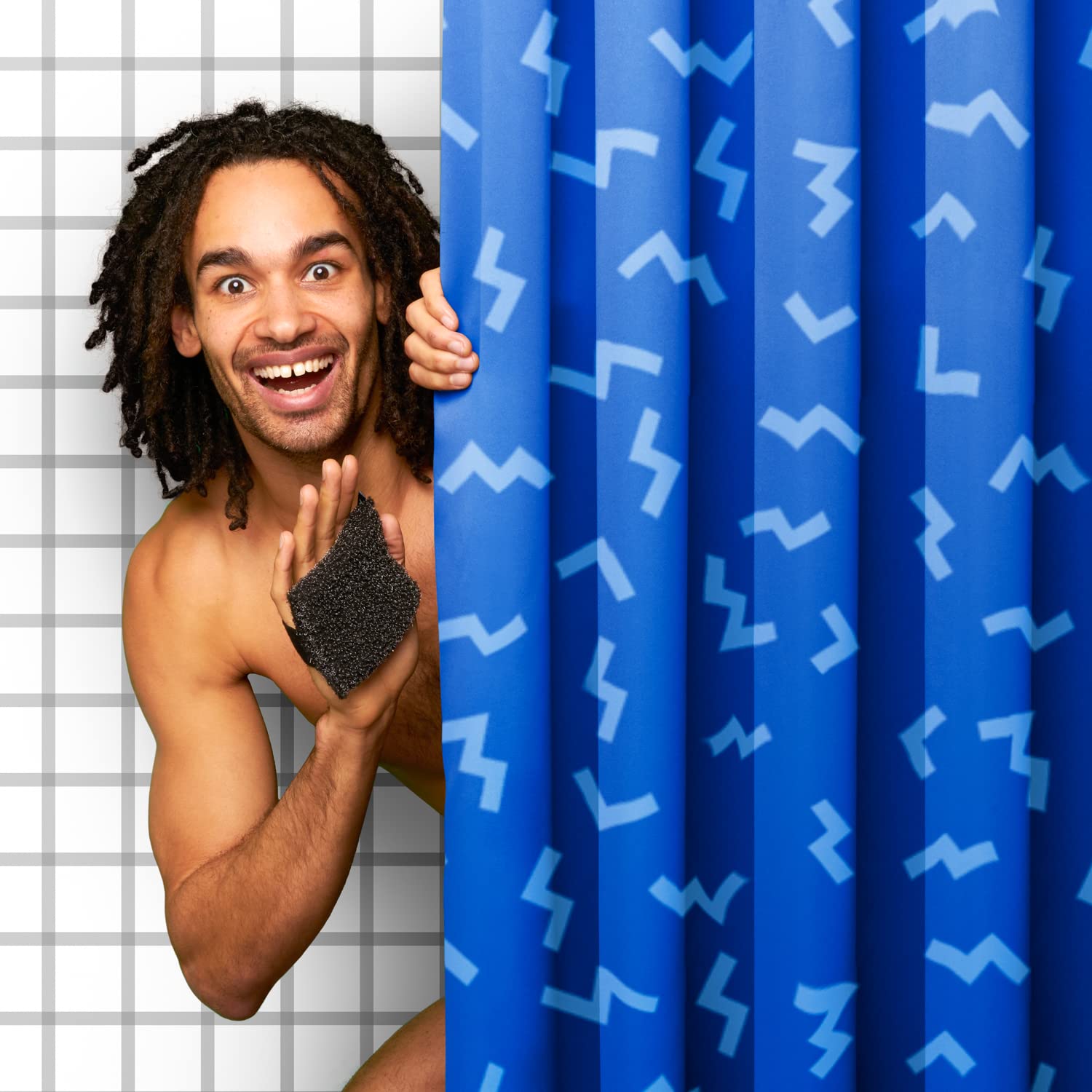 Ballsy Handy Shower Tool Sponge for Generating Extra Suds, with Gently Exfoliating Design