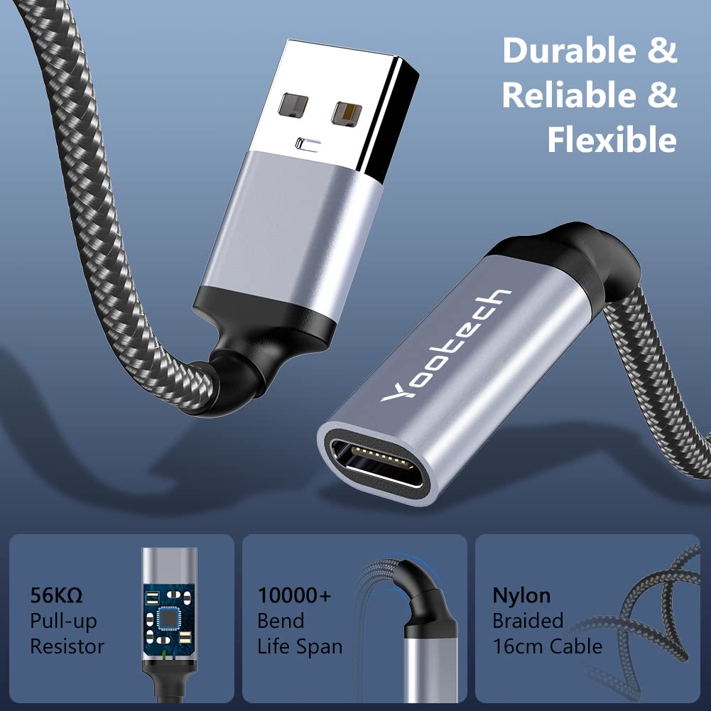 6.3” USB C to USB Adapter 2Pack,Compatible with Apple Watch Ultra 8 7 & MagSafe Charger,USB C Female to USB A Male,USBC Charger Adapter for iPhone 14 Plus 14 13 12 Pro Max Mini, Samsung S22, Airpods