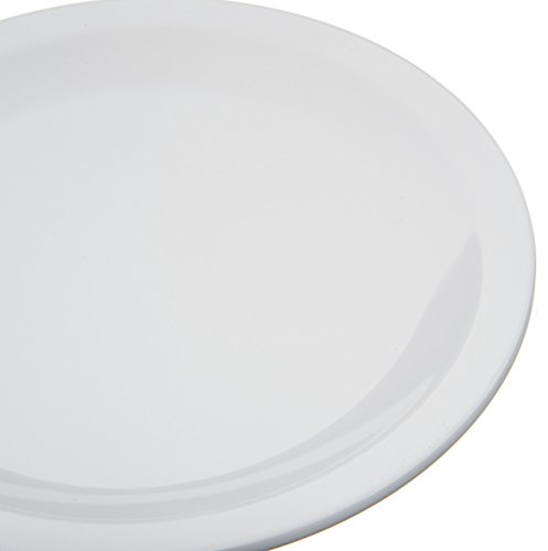 Carlisle FoodService Products KL20402 Kingline Melamine Pie Plate, 6-7/16" Diameter x 0.64" Height, White (Case of 48)