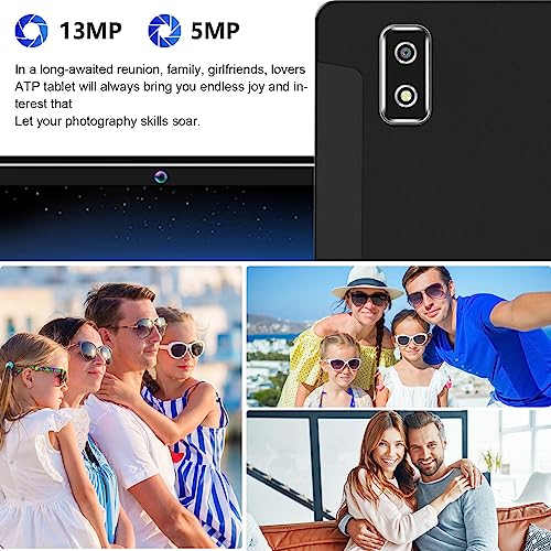 ANTEMPER 10.1 Inch Android Tablet 4G Cellular Tablets with 2 SIM Card - Google Certified Tablet 64G ROM+4G RAM,1080 FHD | 13 MP Camera | Octa-Core | 6000mAh | GPS | Bluetooth | WiFi | - Black