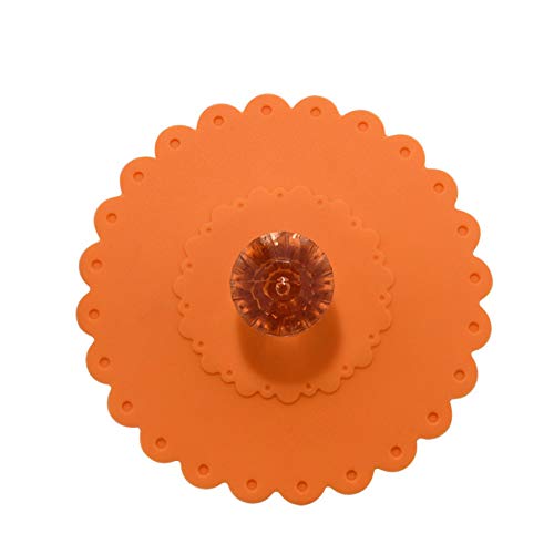 6PCS Silicone Cup Lids Airtight Creative Diamond Mug Cover Glass Cup Covers with Lace Slides Reusable Tea Coffee Drink Cup Lid (Random Color)