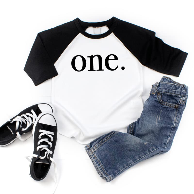 Bump and Beyond Designs Boy First Birthday Shirt 1st Birthday (Black 12 Months)
